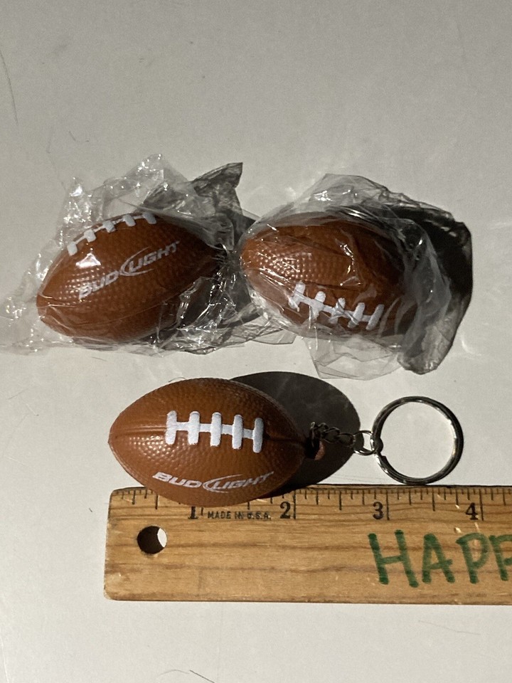 NEW (3) Bud Light Football Squishy Foam Key Chain Combo | eBay