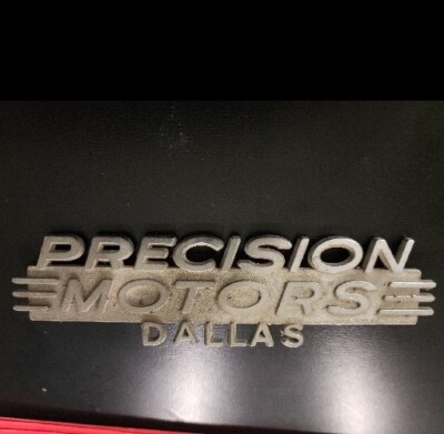 Precision--Motors--Dallas TX--Metal Dealer Emblem Car vintage SM6123 | eBay