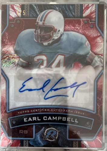 2024 Topps Resurgence -Resurgence Sig Earl Campbell Red Power Surge ...