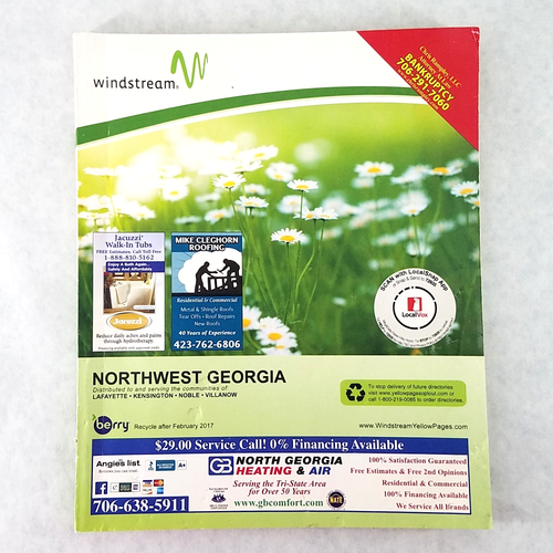 Northwest GA Phone Book 2017 Windstream Directory White and Yellow ...