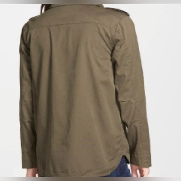 KERSH OLIVE GREEN ZIP SNAP FRONT UTILITY JACKET WOMENS SZ MEDIUM | eBay