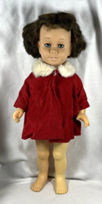 VTG MATTEL CHATTY CATHY TALKING DOLL BRUNETTE SHORT HAIR BLUE EYES ...