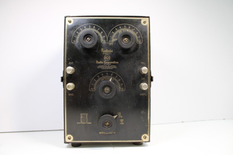 VINTAGE 1920s RCA RADIOLA SPECIAL WIRELESS ANTIQUE OLD 1 TUBE RADIO ...