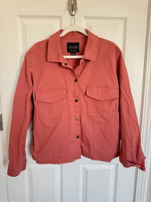 Sanctuary Women’s Shacket Size L Coral/pink | eBay