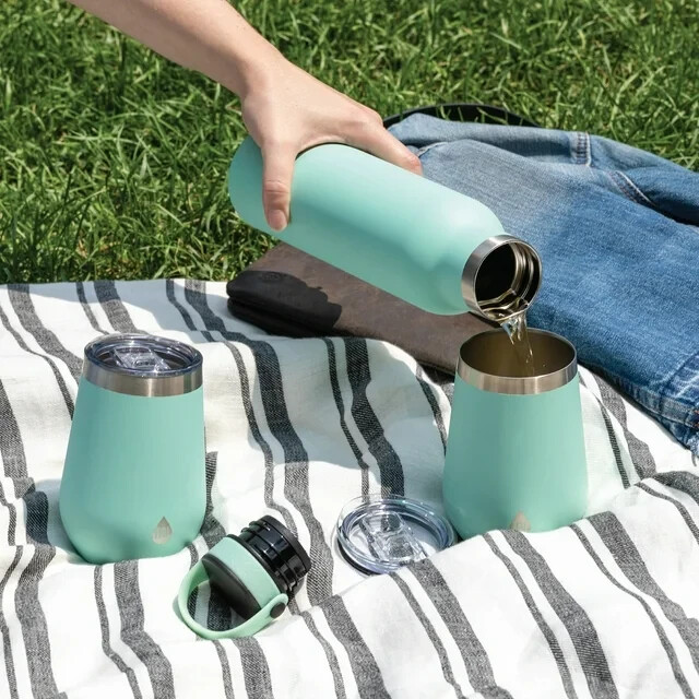 Mint Stainless Steel Ranger 26oz Bottle/ 12oz 2 Wine Tumblers by TAL | eBay