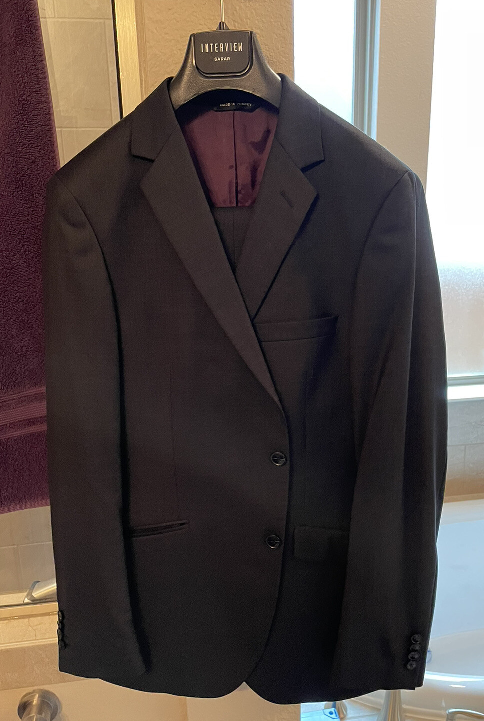 Charcoal Sarar Suit - 40 R - Slim Fit - Gem