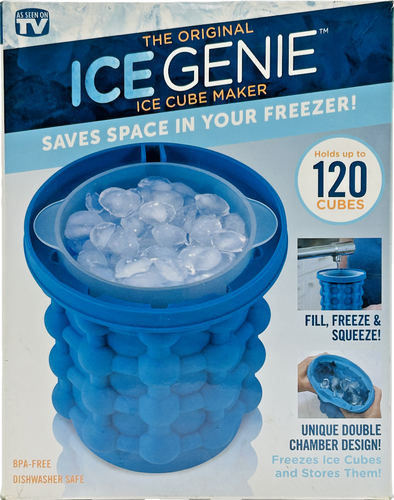 The Original ICE GENIE Ice Cube Maker! Freezer Space Saving 120 Cube ...