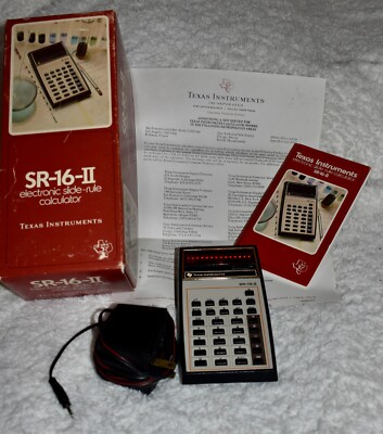 Texas Instruments SR-16-II Electronic Slide Rule Calculator W/ Box, Instructions | eBay
