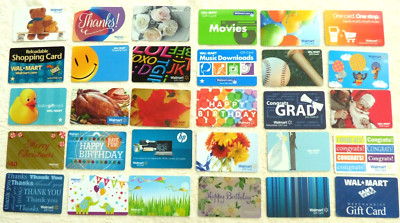 Walmart Gift Card Collection - LOT of 30 Older Styles - Collectible ...
