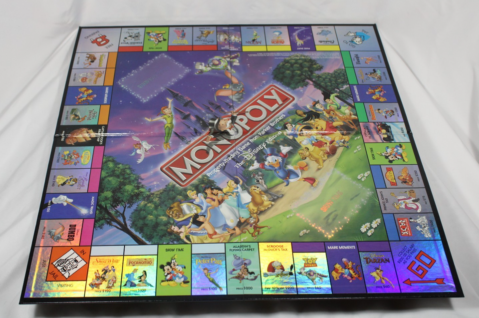 The Disney Edition 2001 MONOPOLY Board Game Hasbro Parker Brothers ...
