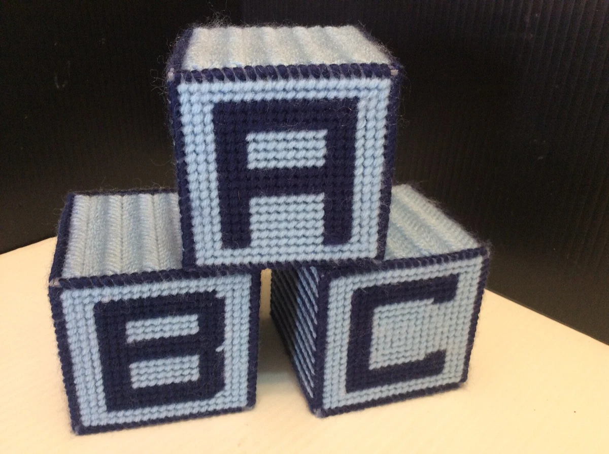 Plastic Canvas Alphabet Blocks