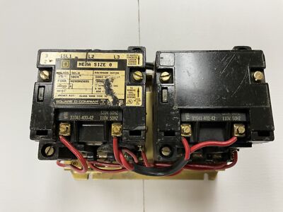 8810 SB04 - SQUARE D REVERSING CONTACTOR, SIZE 0, SERIES A, 120/110 V ...