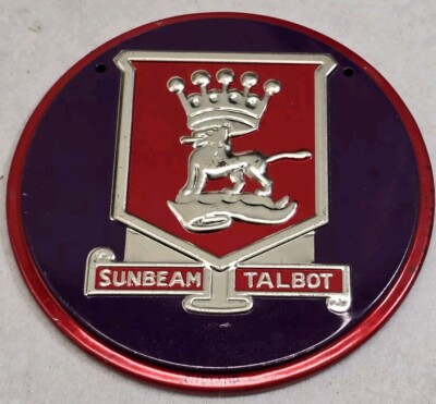 Sunbeam Talbot England Metal Car Auto Emblem Badge 1950's Wheaties ...