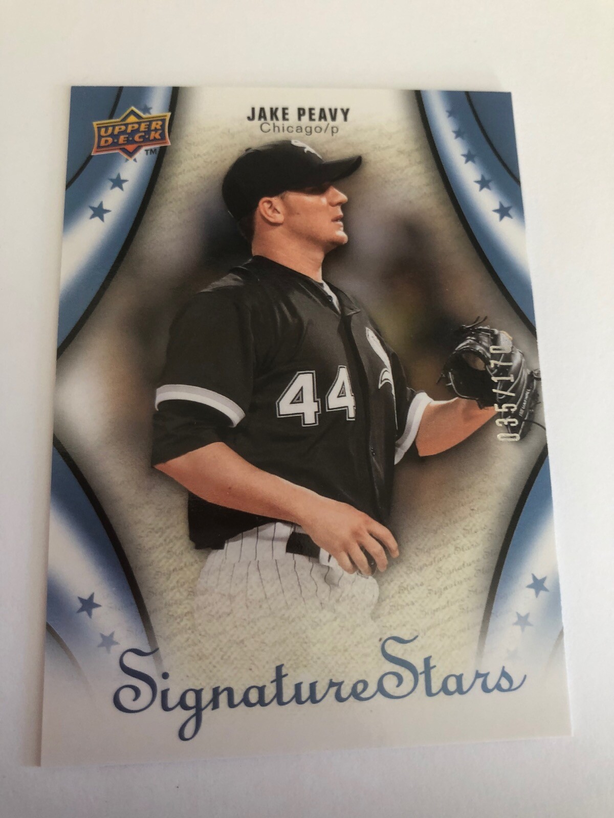 2009 Upper Deck Signature Stars Jake Peavy White Sox Blue Parallel /170 ...