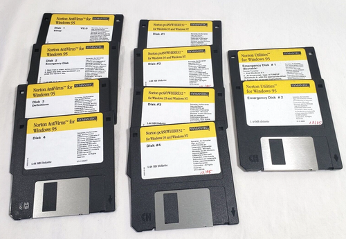 Symantec Norton pcAnywhere32 Antivirus Utilities Windows 95 3.5" Floppy ...