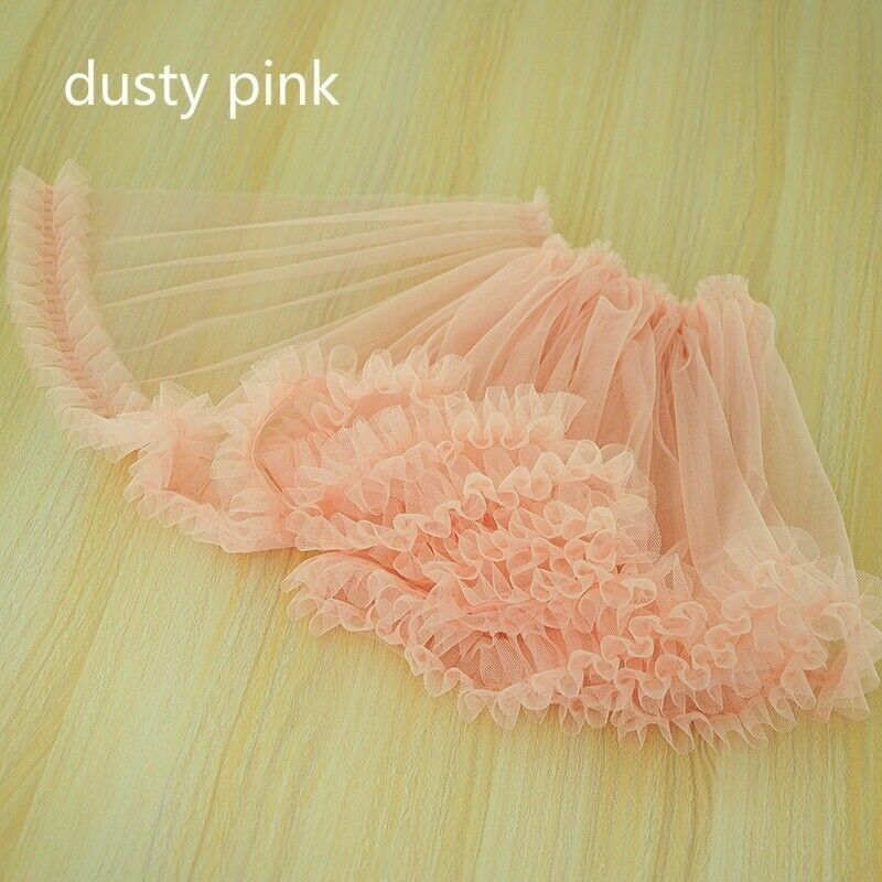 Pleated Ruffle Mesh Edging Lace Fabric Trimming Frill Crinkle DIY Dress ...