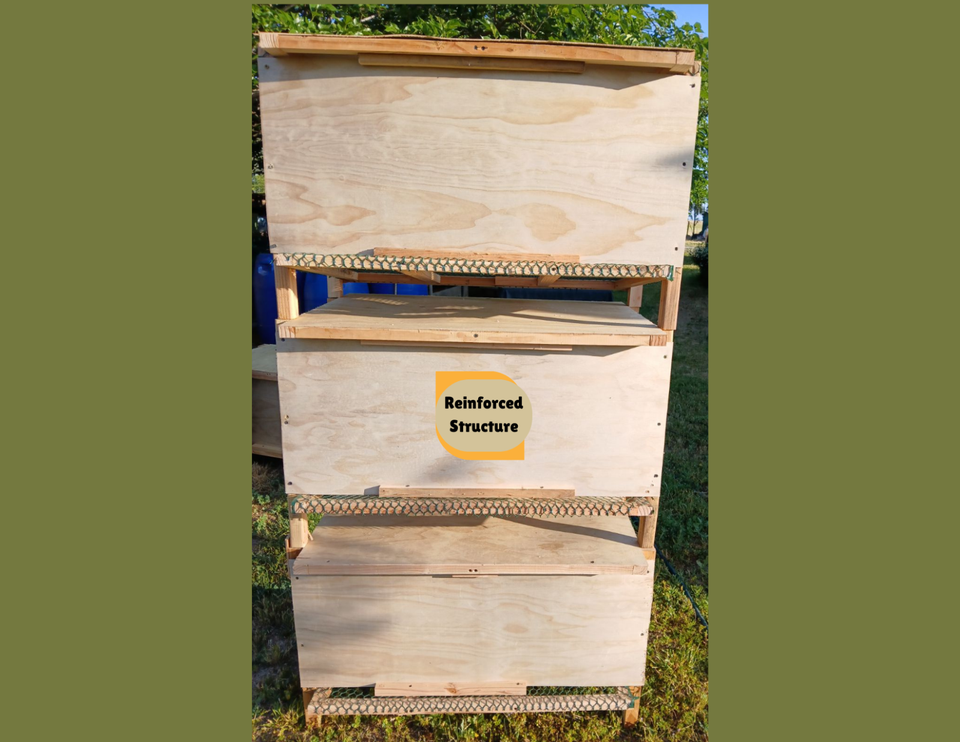 Quail Coop, Wood/Wire Mesh Quail housing with easy egg harvest system ...