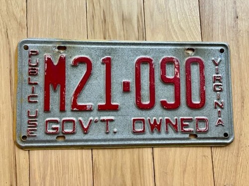 1950 to 1967 Virginia Public Use License Plate | eBay