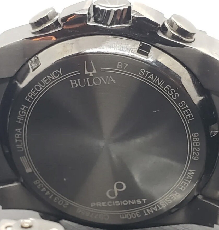 Bulova Precisionist Chronograph Men's Watch 98B229 W/ Original Box Tag ...