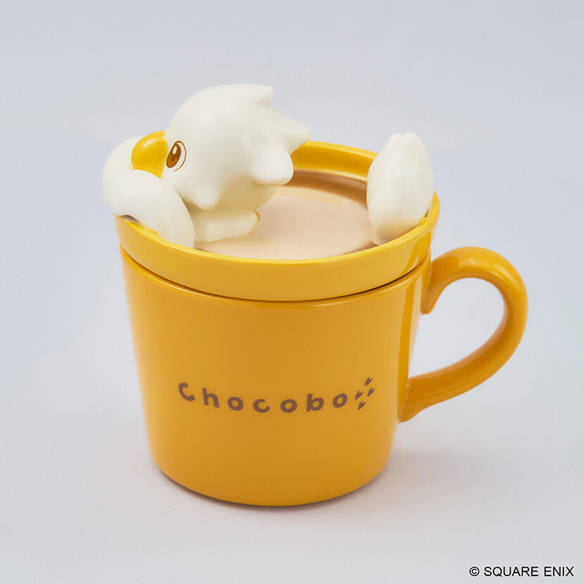 Final Fantasy Chocobo Latte Art Figure Lid Mug Square Enix New | eBay