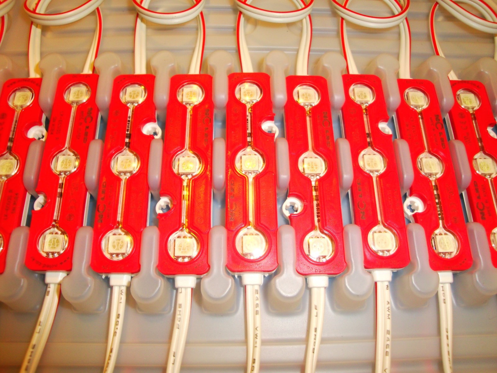 NC LED Lights 12v Waterproof SMD 5050 Color Red 3 Lights Module 50 pcs ...