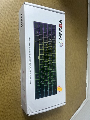 GK61 HK Gaming Keyboard Mechanical LED RGB Backlit - Blue w/ Red | eBay