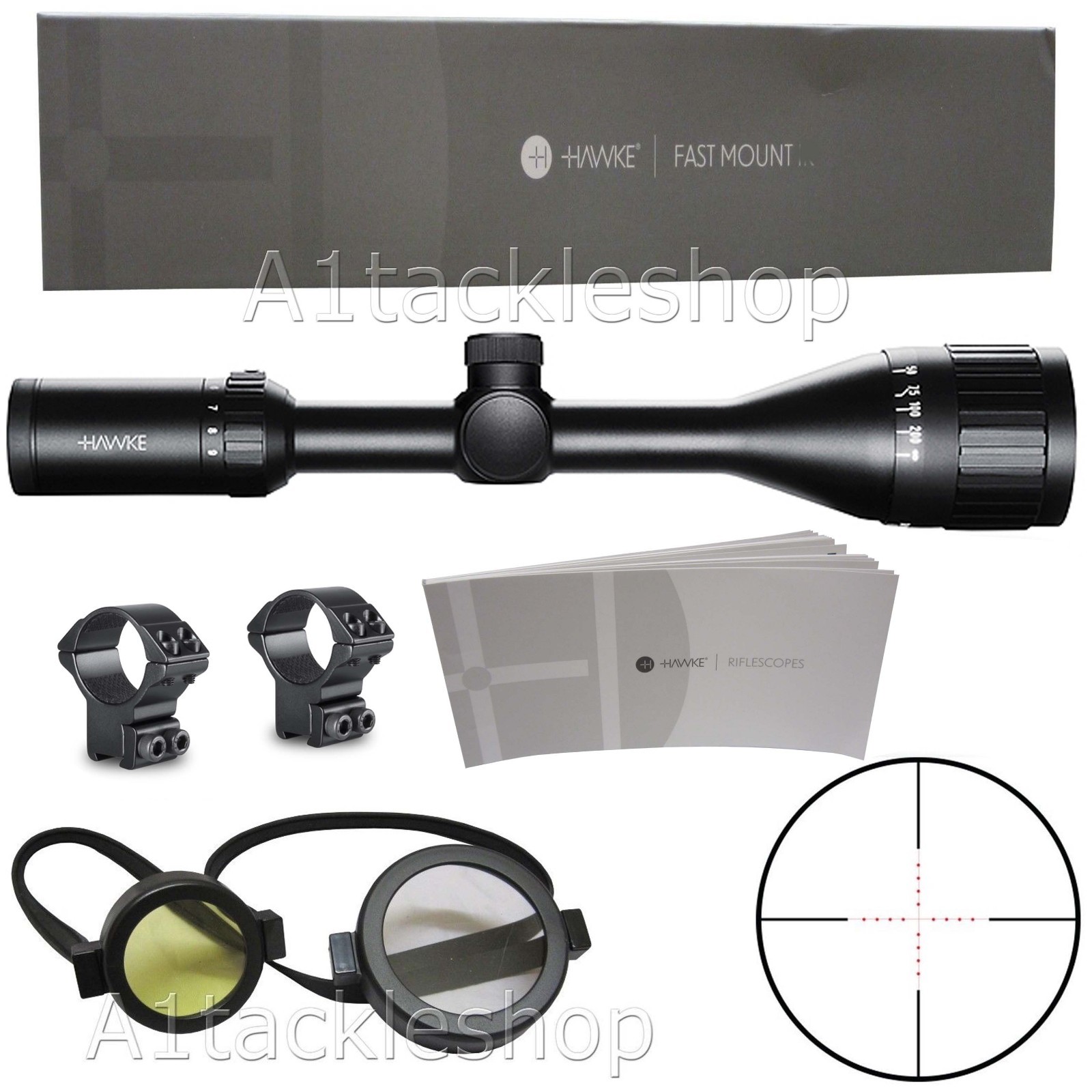 Hawke Fast Mount IR 3-9x50 AO Rifle Scope - 11432 for sale online | eBay