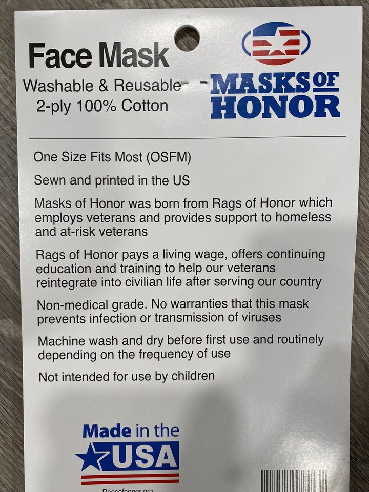 3 Masks Of Honor Face Mask Patriotic American Flag Freedom USA Pink | eBay