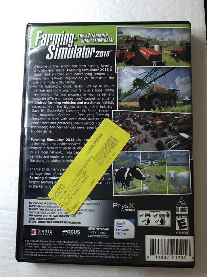 Farming Simulator 2013 (PC, 2012) DVD ROM #1 Farming Simulation Game ...