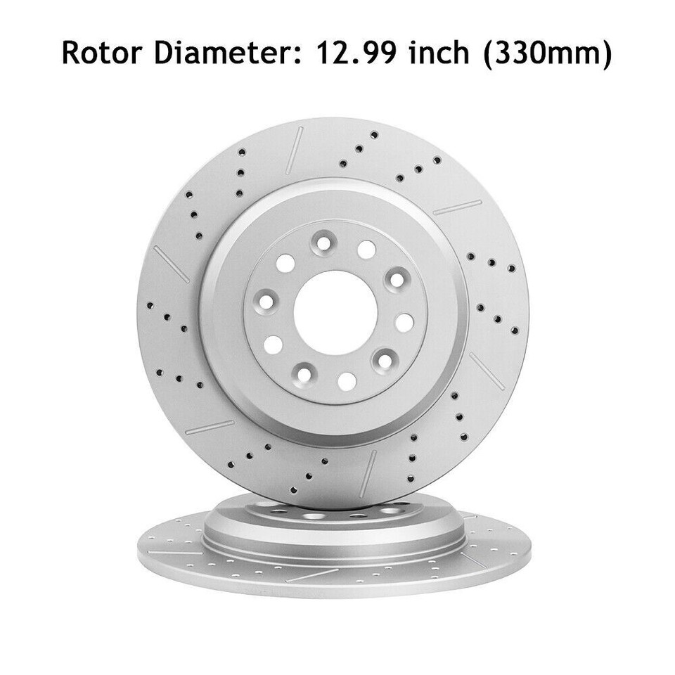 Rear Brake Rotors for Ford Explorer Edge Taurus Flex Lincoln MKS MKT ...