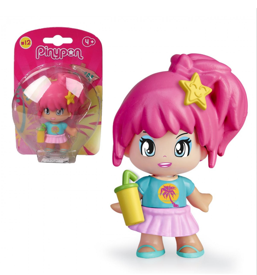 Pinypon Doll Aloha Hawaii Pink Hair Blue Eyes with Accessories | eBay