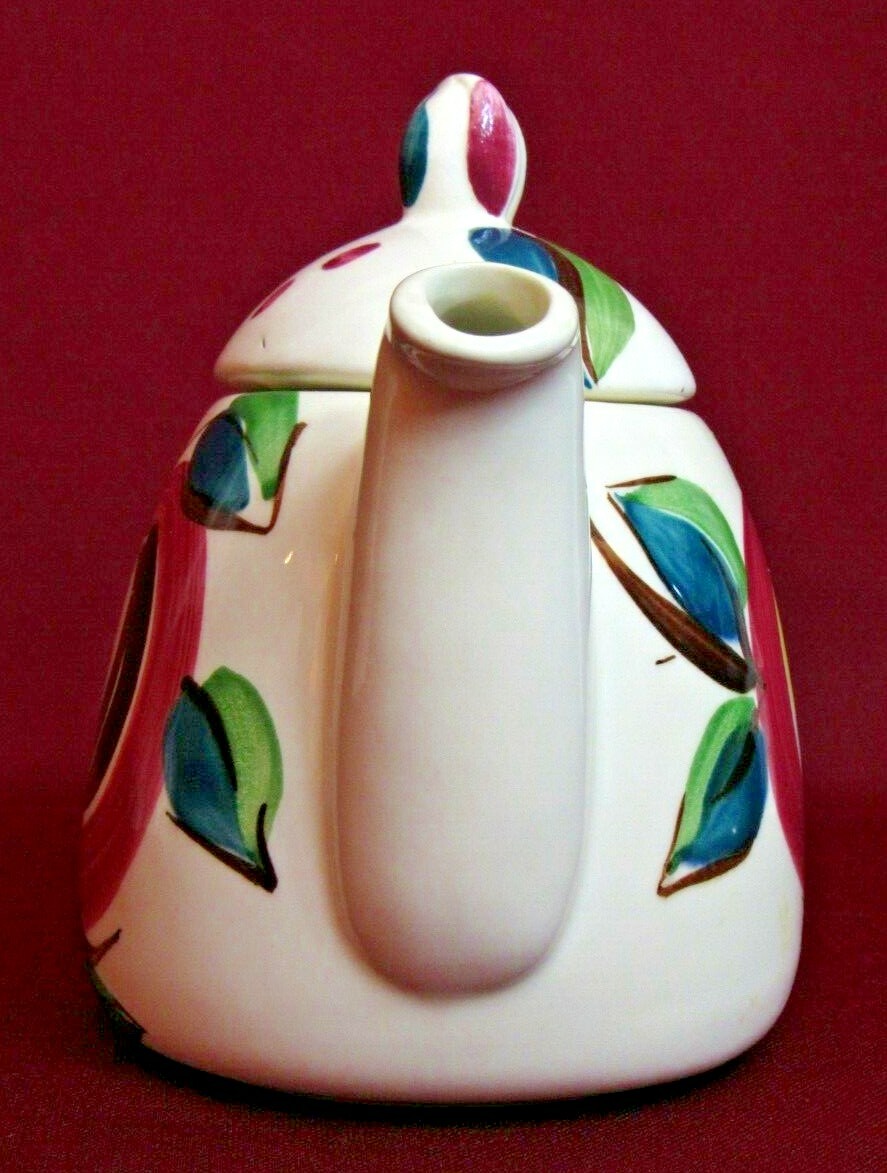 Purinton Slip Ware Pottery Mid Century Modern Apple Pattern LIDDED ...