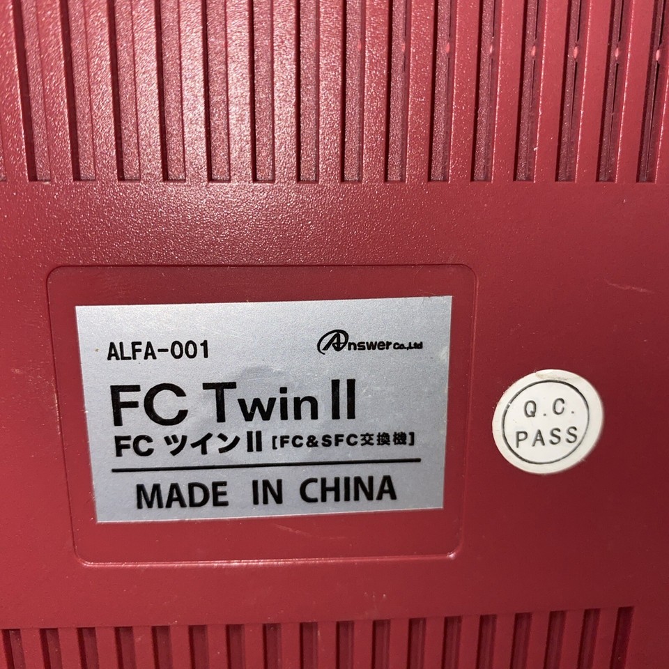 RED/WHITE YOBO FC TWIN 2 SLIM SYSTEM CONSOLE ONLY FOR NES & SNES GAMES ...