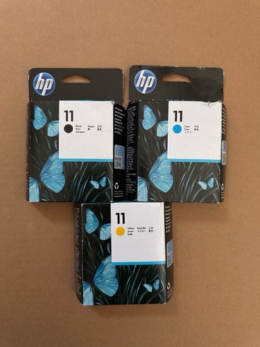 2021 Lot 3 GENUINE HP 11 Printheads OEM C4810A C4811A C4813A NEW in Box ...