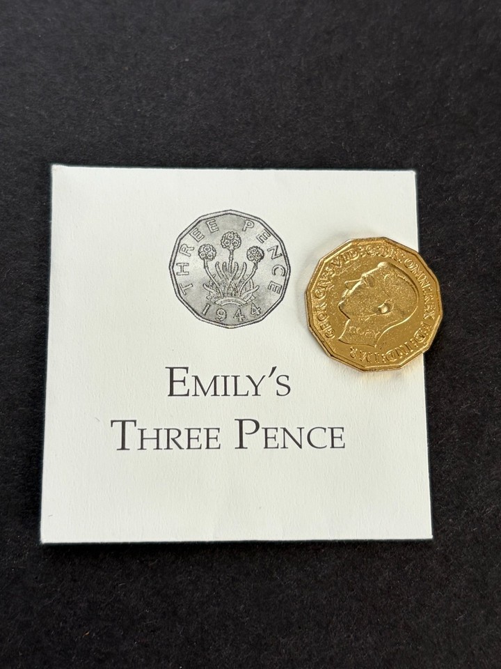 AMERICAN GIRL Historical EMILY Accessories Three Pence COIN with ...