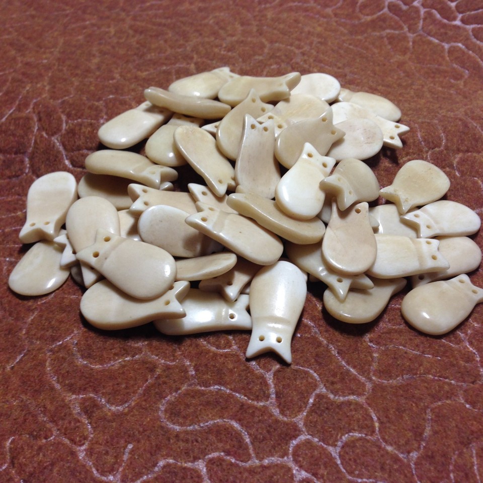 Faux Elk Teeth Buffalo Bone Carved, Regalia, Hand Carved (10), 30x17mm ...