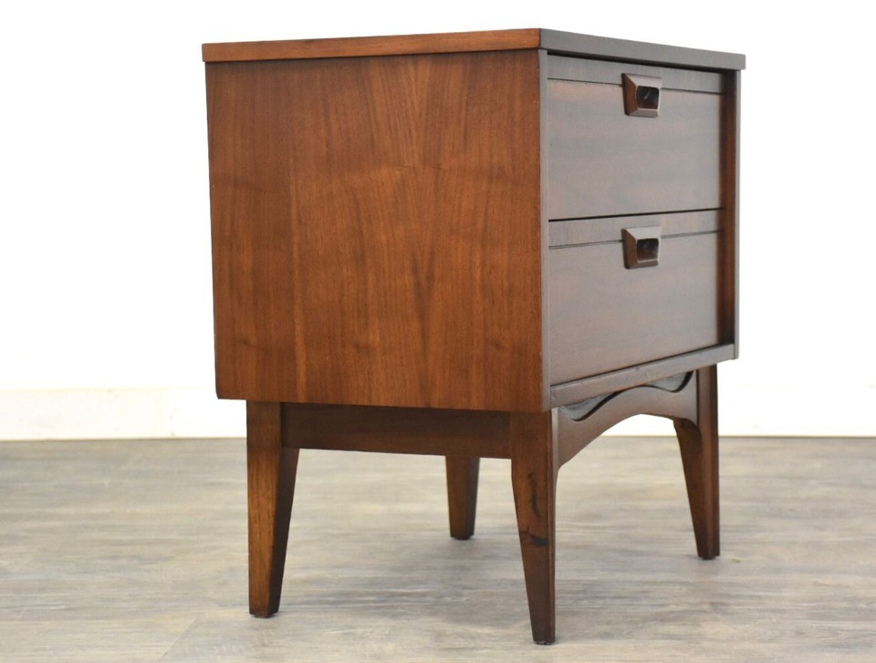 Walnut Mid Century Nightstand | eBay