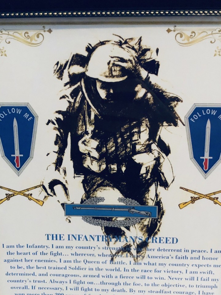 THE INFANTRYMAN'S CREED (8 1/2 X 11) CERTIFICATE PRINT | eBay