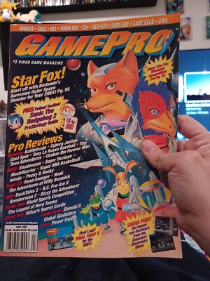GAMEPRO april 1993 Vintage Video Game Magazine Star Fox w/ poster | eBay