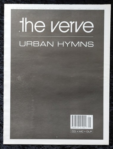 THE VERVE - Urban Hymns - Original Poster Size Music Press Advert From ...