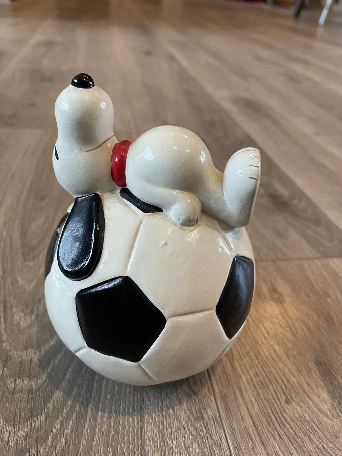 Snoopy 1958 1966 Soccer Ball Coin Bank 5” Tall United Feature Syndicate ...