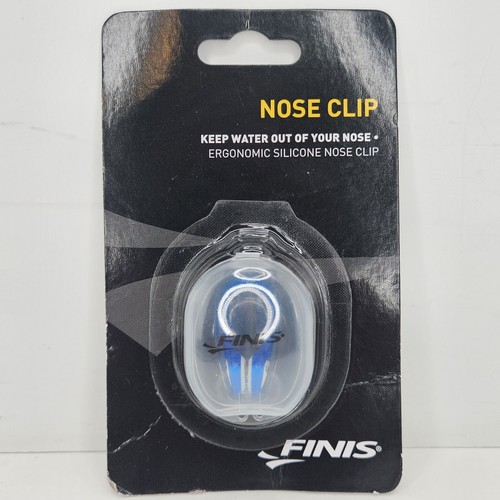 Finis Swimming Ergonomic Silicone Nose Clip w/ Carrying Case Blue NEW ...