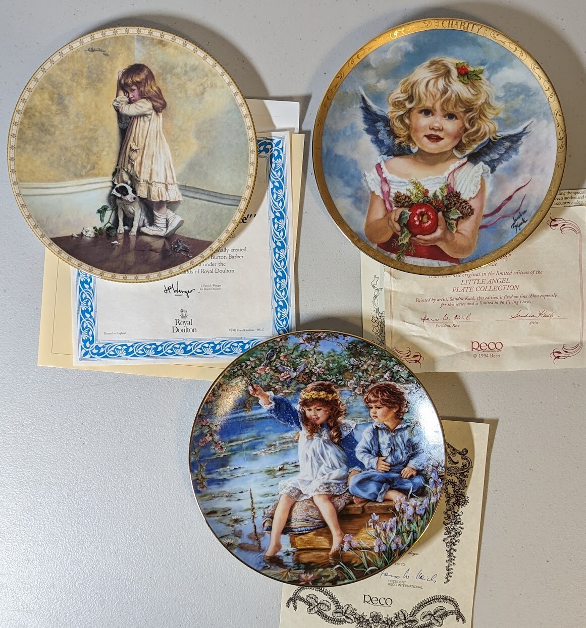 Lot of 3 Royal Doulton Collector's Plates 8"-8.5" Boxes w/COA - Sandra ...