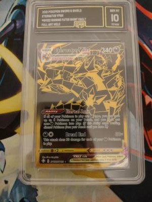 Pokemon Gold Eternatus VMAX Shining Fates SV122/SV122 GMA 10 Secret ...