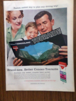 1959 Conoco Oil Gas Continental Company Ad Touraide | eBay