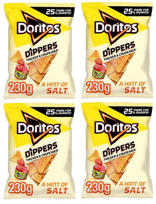 Doritos Dippers Hint OF Salt Tortilla Chips Sharing Bag Crisps 230g ...