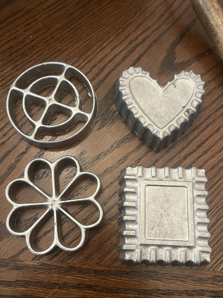 Vintage Nordic Ware Double Rosette and Timbale Iron 4 Molds in Original ...