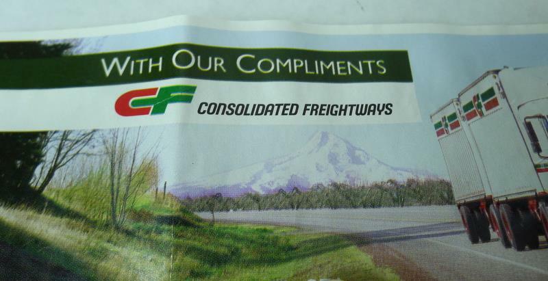 Consolidated Freightways CF Trucking Company Water Bottle Label | eBay