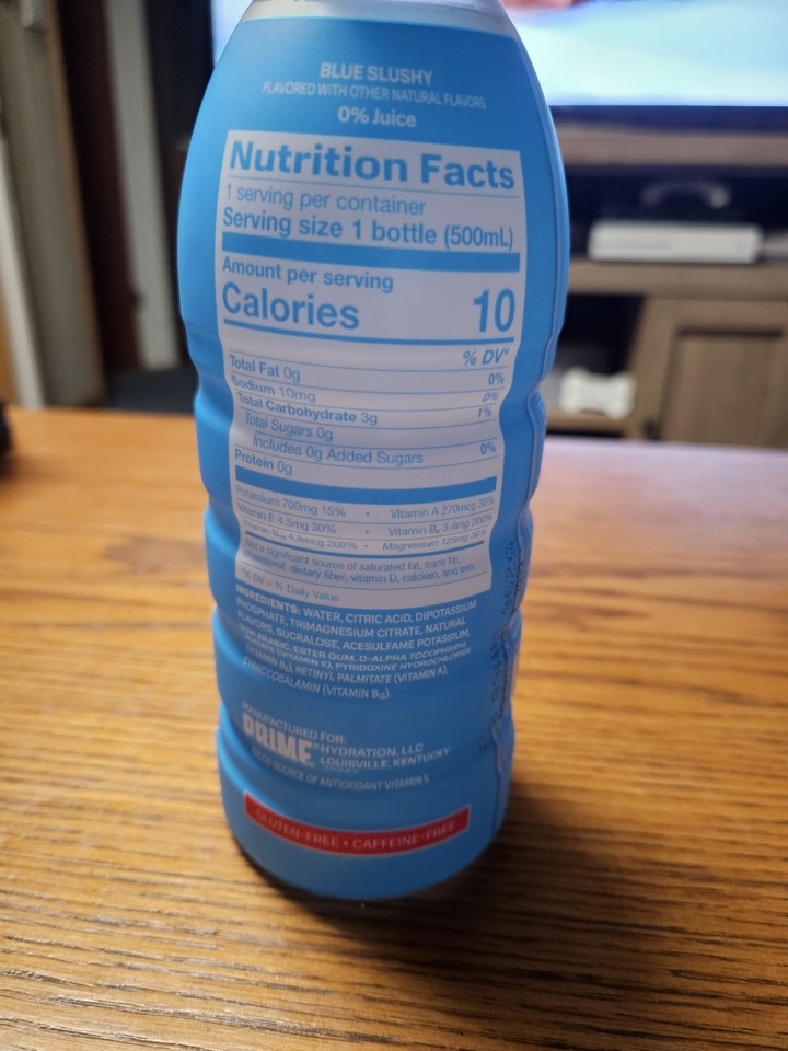 Exclusive Rare Prime Hydration New Snowball Slushy Blue Limited US Fast ...