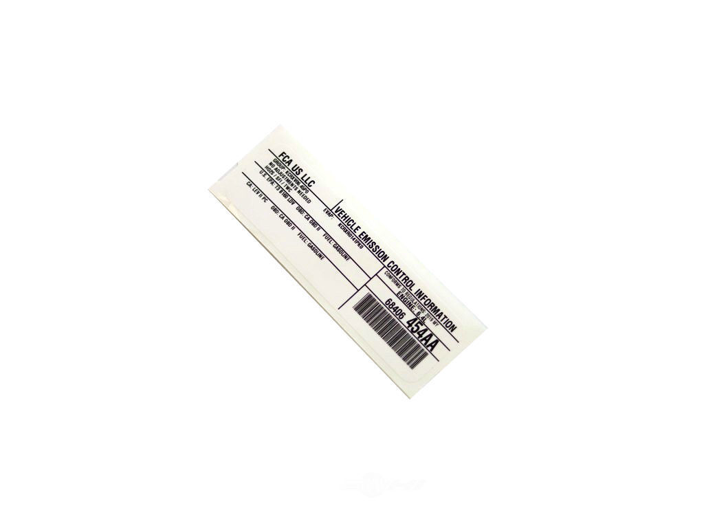 Emission Label Mopar 68406454AA for sale online | eBay